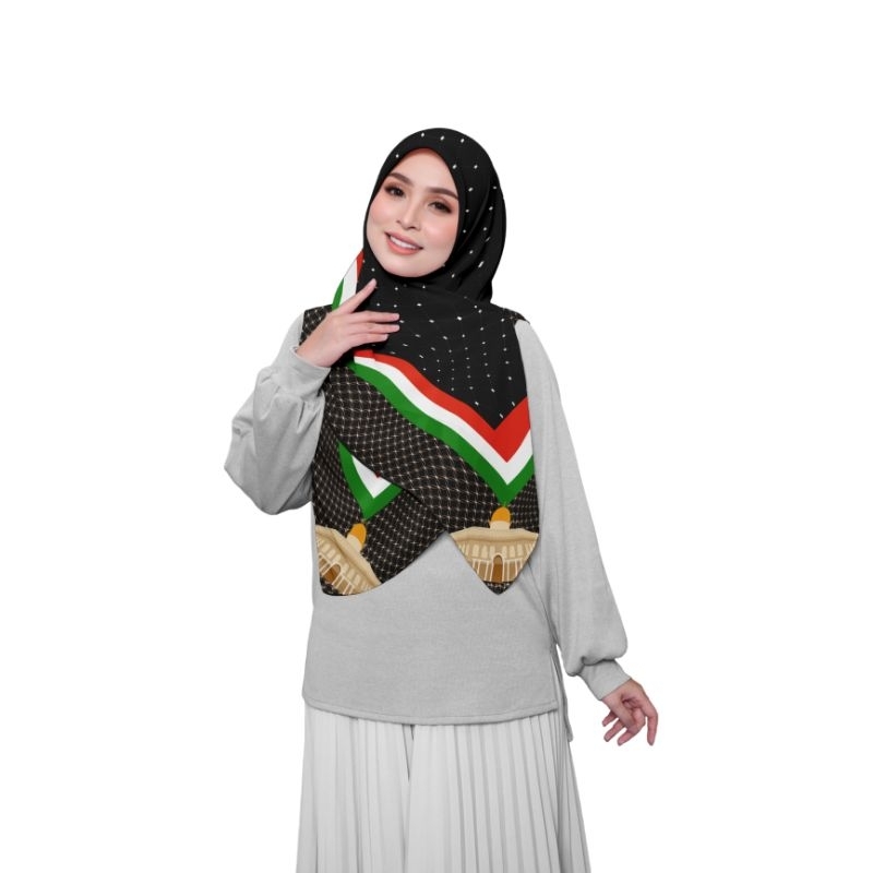 Jual Hijab palestina Jilbab kerudung Palestine Scraf syal masjidil aqso ...