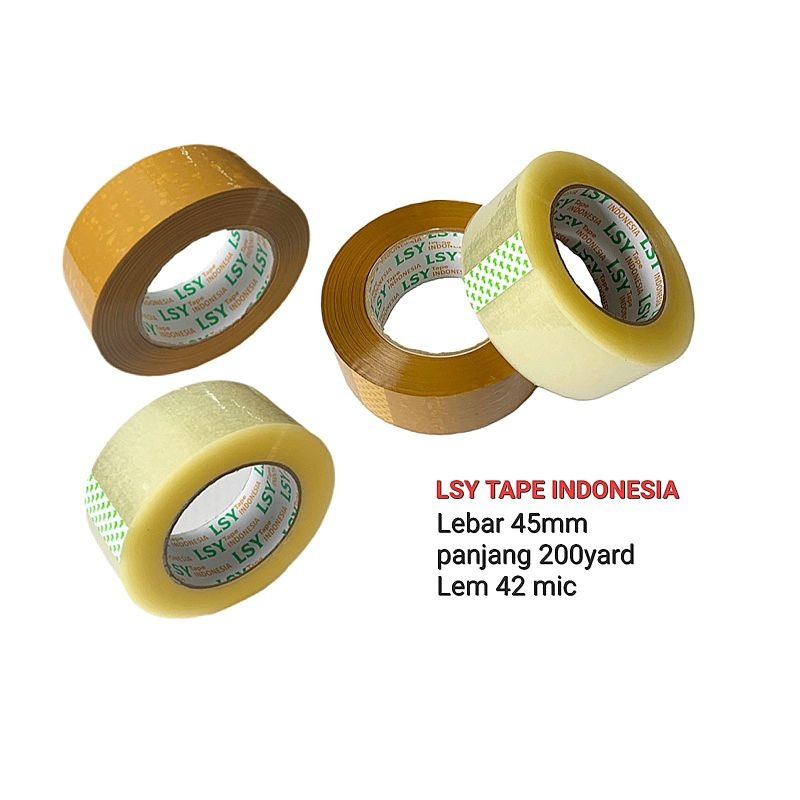 Jual LSY Lakban Bening 45mm x 200yard Full | Lakban Perekat Ketebalan ...