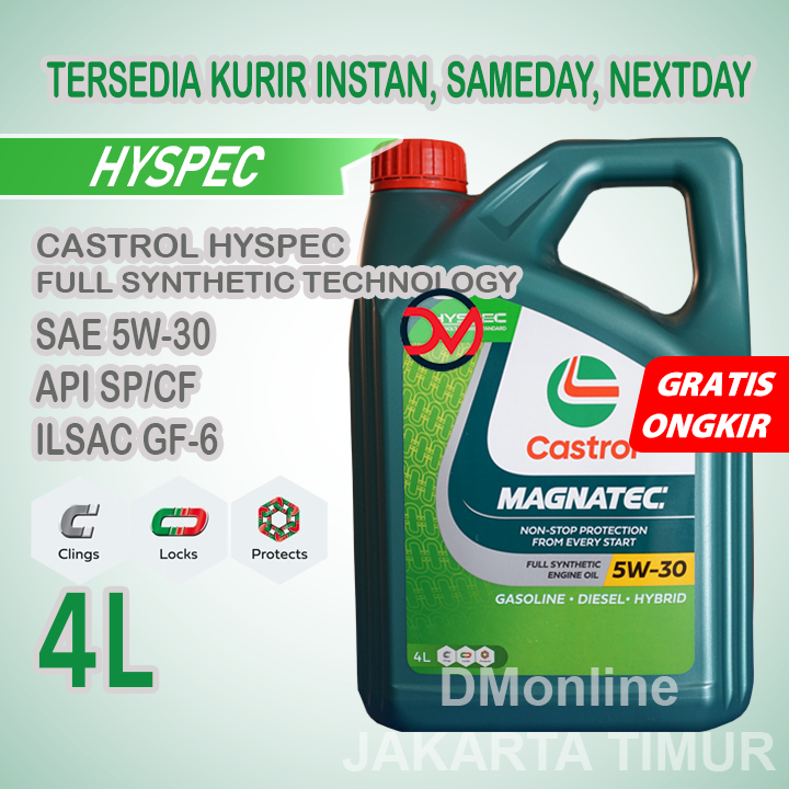 Jual Castrol Magnatec Hyspec 5W-30 4L - Oli Mesin Bensin & Diesel Full ...