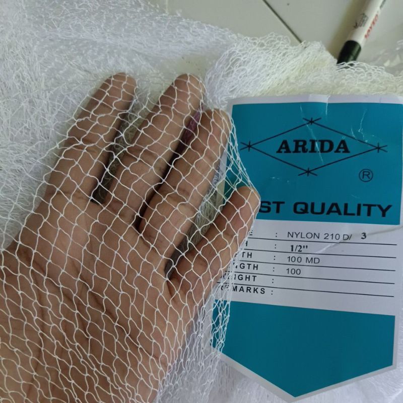 Jual JARING NILON ARIDA BAHAN ANCO / BAHAN JALA lubang ½ inch jaring ...