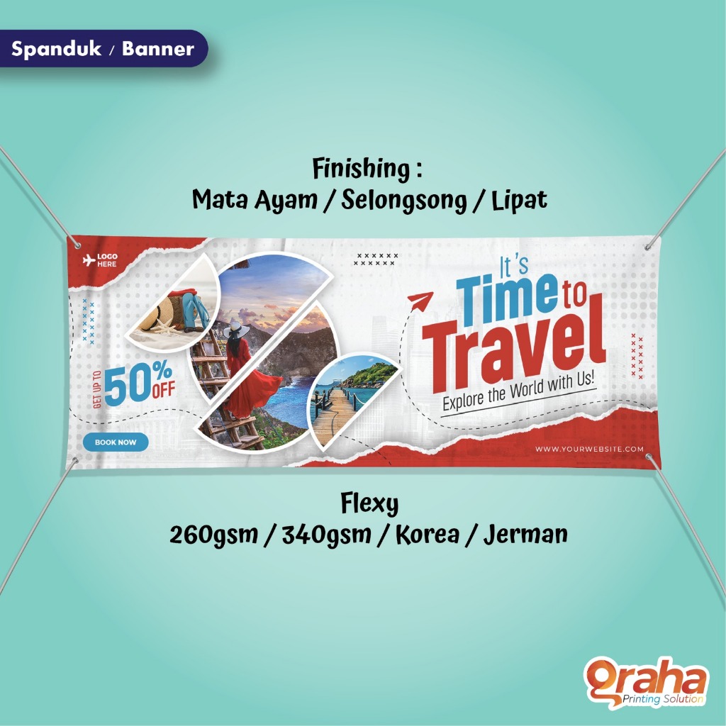 Jual Cetak / Print Spanduk / Banner Flexy 260 | Shopee Indonesia
