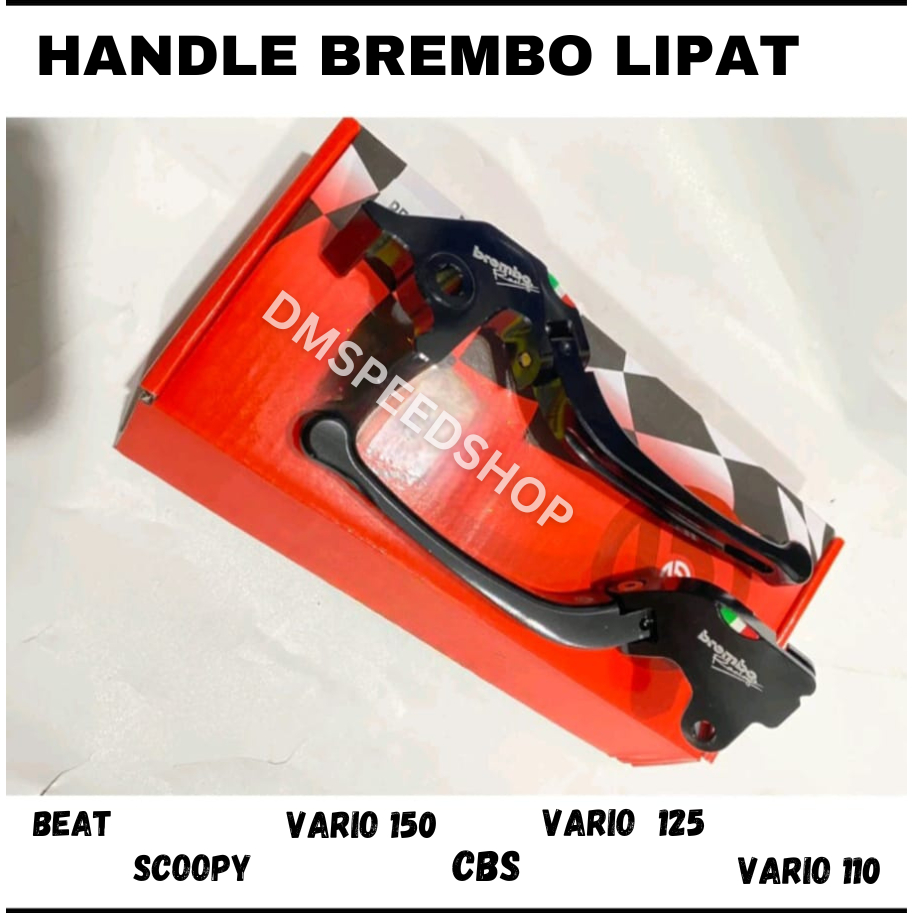 Jual Handle Rem Br3mbo Model Lipat Motor Beat Cbs Scoopy Vario 110 125 150 Hitam CNC | Shopee ...