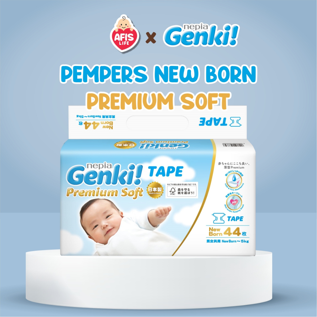 Jual Nepia Genki NB44 Premium Soft Tape Newborn | Shopee Indonesia