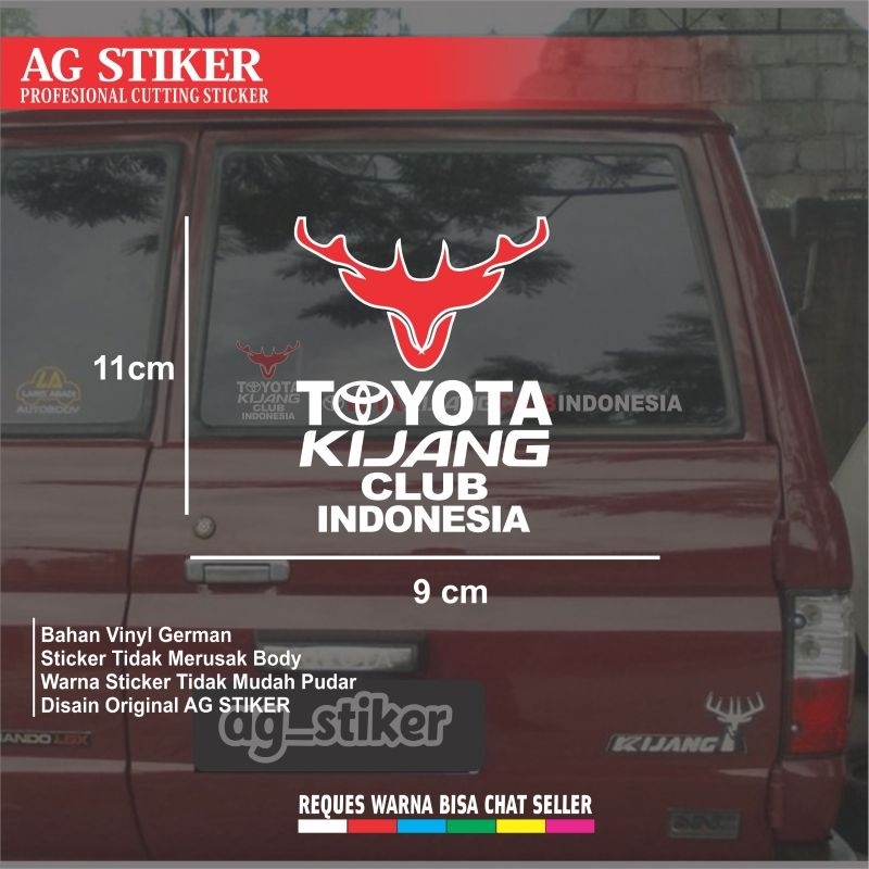 Jual Stiker TKCI TOYOTA KIJANG CLUB INDONESIA STICKER MOBIL | Shopee ...