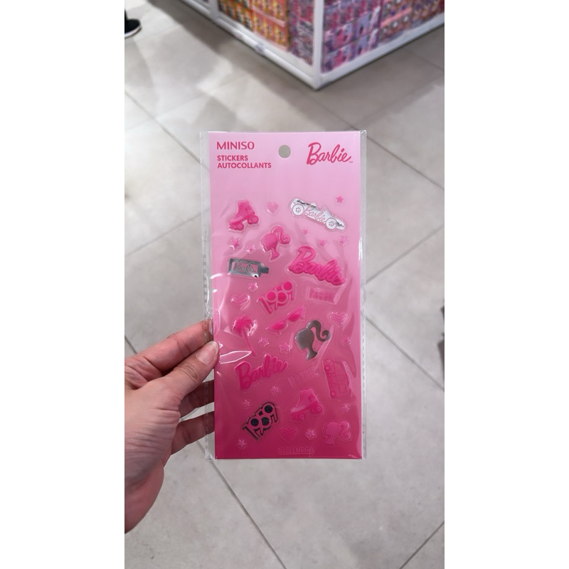 Jual Sticker Barbie Miniso x Barbie | Sticker Gliter Barbie | Shopee ...