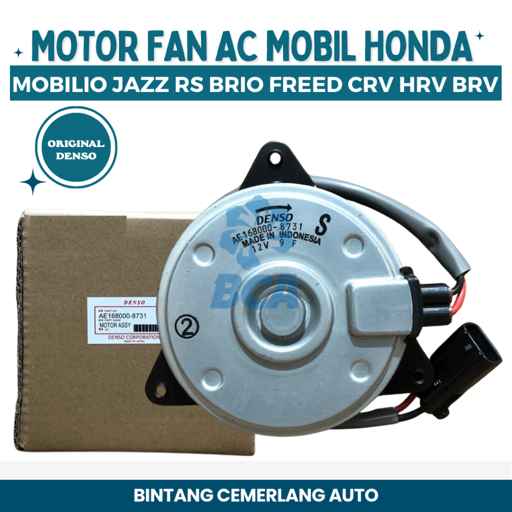 Jual MOTOR FAN AC Mobil Honda Mobilio Jazz RS Brio Freed CRV HRV BRV ORIGINAL DENSO | Shopee ...