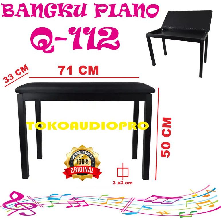 Jual Bangku Piano Bench Kursi Piano Dengan Laci Kursi Keyboard | Shopee ...