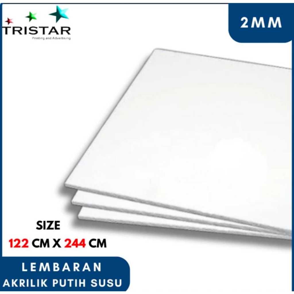 Jual AKRILIK LEMBARAN PUTIH SUSU SOLID MERK STAR ROYAL 2mm (uk 122 x 244cm) | Shopee Indonesia