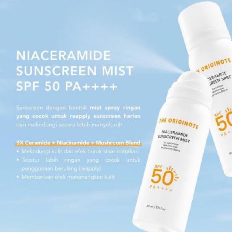 Jual The Originote Niaceramide Sunscreen Mist SS Spray SPF 50 PA ...