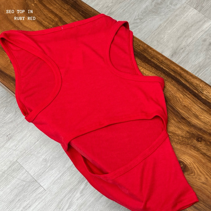 Jual SEO TOP - SOMA Ribbed Knit Square Tank Tanktop Summer Sabrina ...