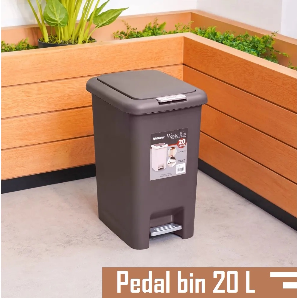 Jual KRISBOW TEMPAT TONG SAMPAH INJAK PEDAL PERSEGI 20 LTR/PEDAL BIN SQUARE | Shopee Indonesia