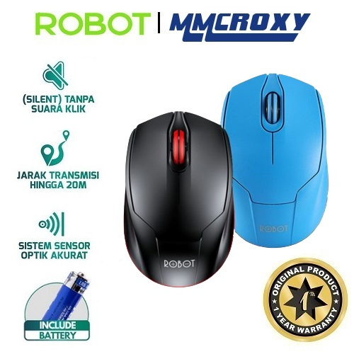 Jual Robot M310 Mouse Wireless Optical Mouse Silent Mute Key | Shopee ...
