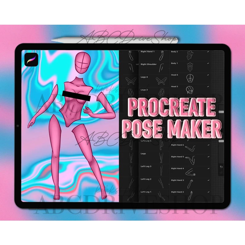 Jual Procreate Brush - Procreate Pose Maker Stamps +UPDATE *premium* | Shopee Indonesia