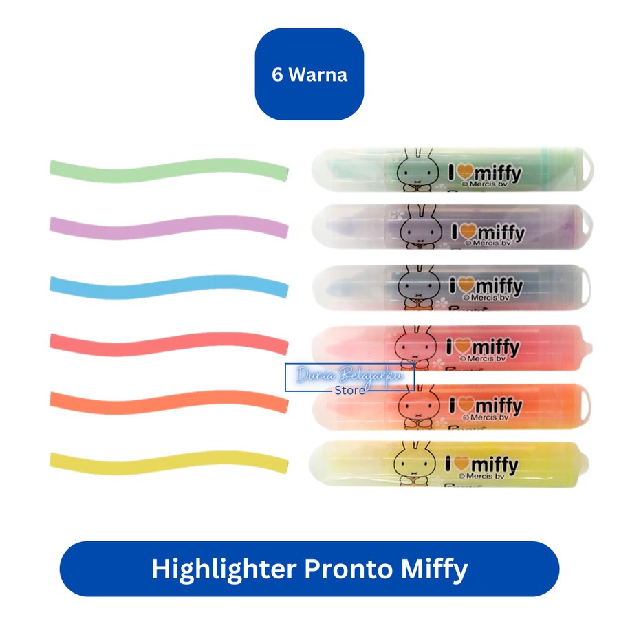 Jual Highlighter Pronto Mini 6 Warna FHM22584 Stabillo Pronto Miffy ...