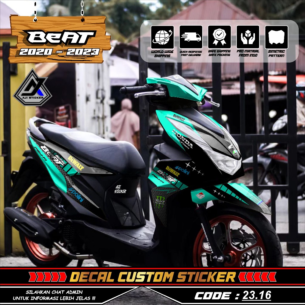 Jual (COD) DECAL BEAT DELUXE FULLBODY POLOS DECAL BEAT 2020 2021 2022 ...
