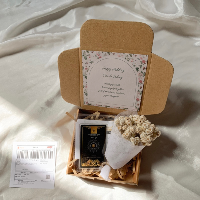 Jual [PAKET 1] MINIGOLD GIFT BOX/GIFT BOX EMAS MURNI/THE AESTHETIC GIFT ...