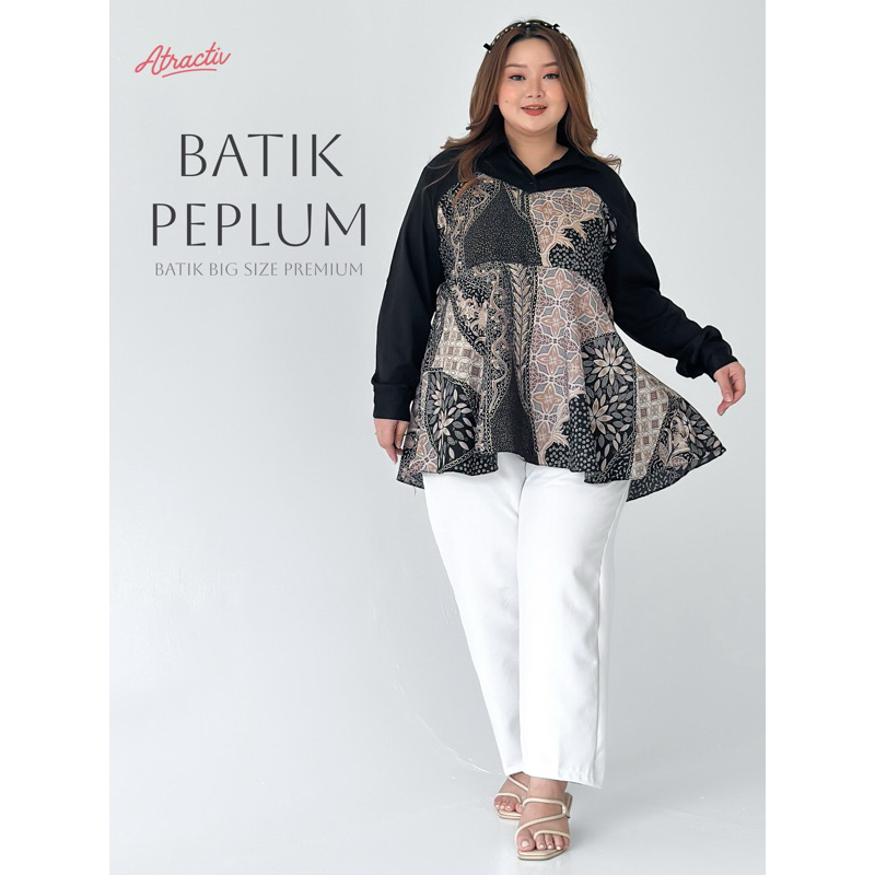 Jual Atractiv Blouse Batik Jumbo Xxl Xxxl 5l 6l 7l Atasan Batik Jumbo