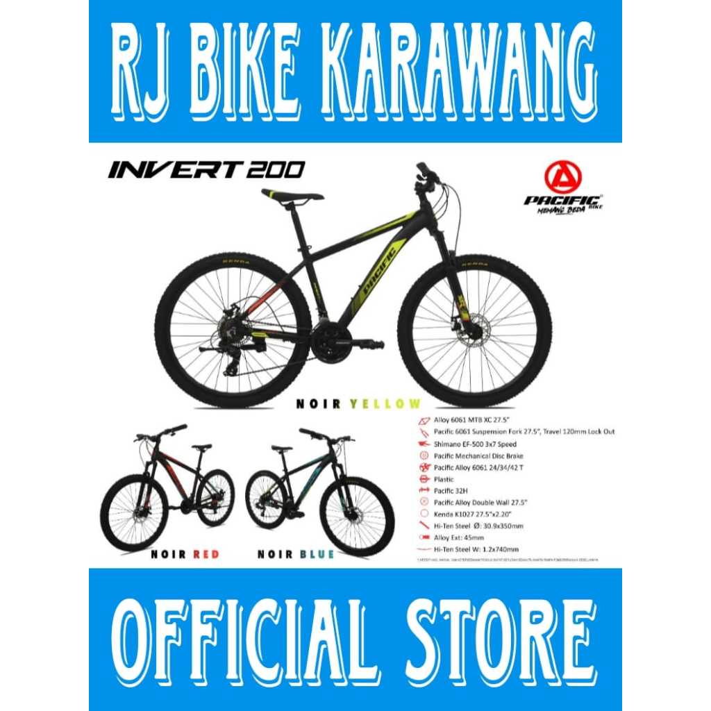 Jual Sepeda Gunung MTB 27.5 inch Pacific Invert 200 Alloy 26 INVERT 2.0 ...