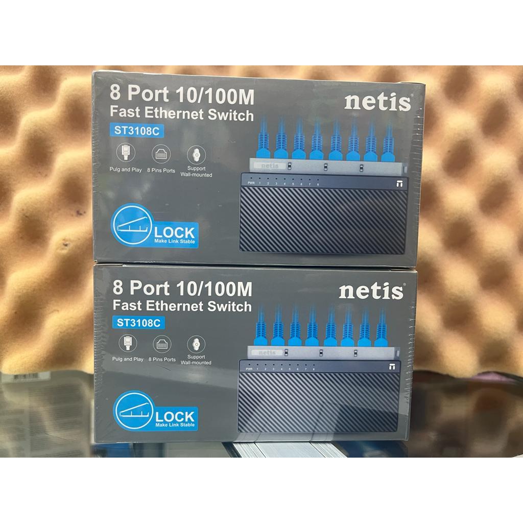 Jual netis ST3108C 8 Port RJ45 100M Fast Ethernet Switch | Shopee Indonesia