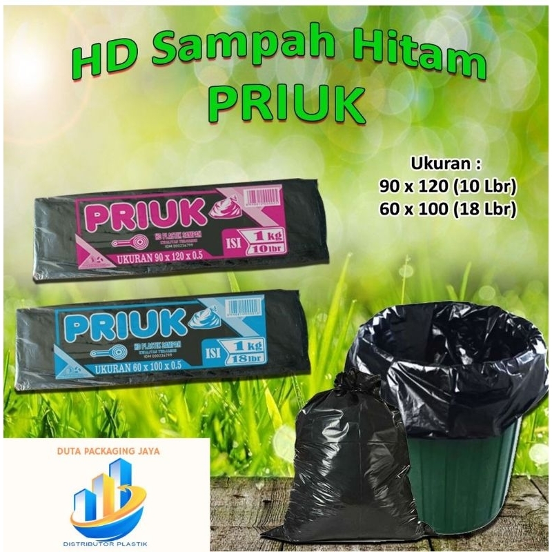 Jual Plastik HD Sampah Hitam Priuk 60x100 & 90x120 | Shopee Indonesia