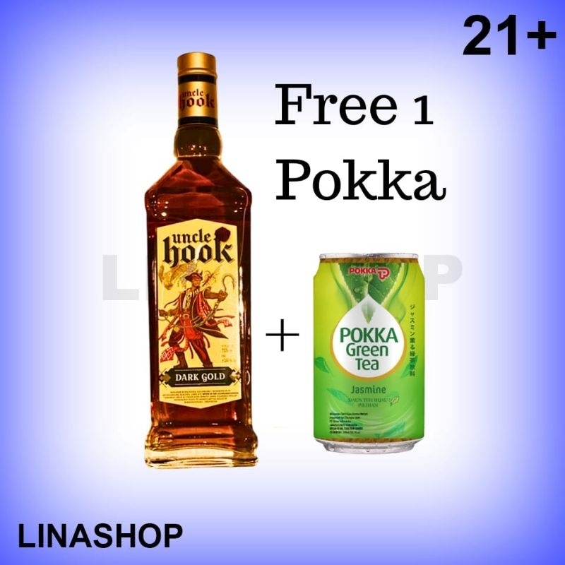 Jual Uncle Hook Dark Gold 750 Ml ( Free 1 Pokka ) | Shopee Indonesia