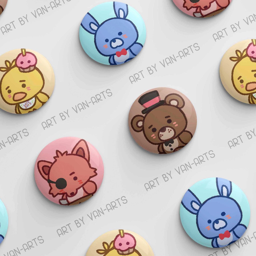 Jual Pin Button dan Sticker FNAF (five nights at freddy) | Shopee Indonesia