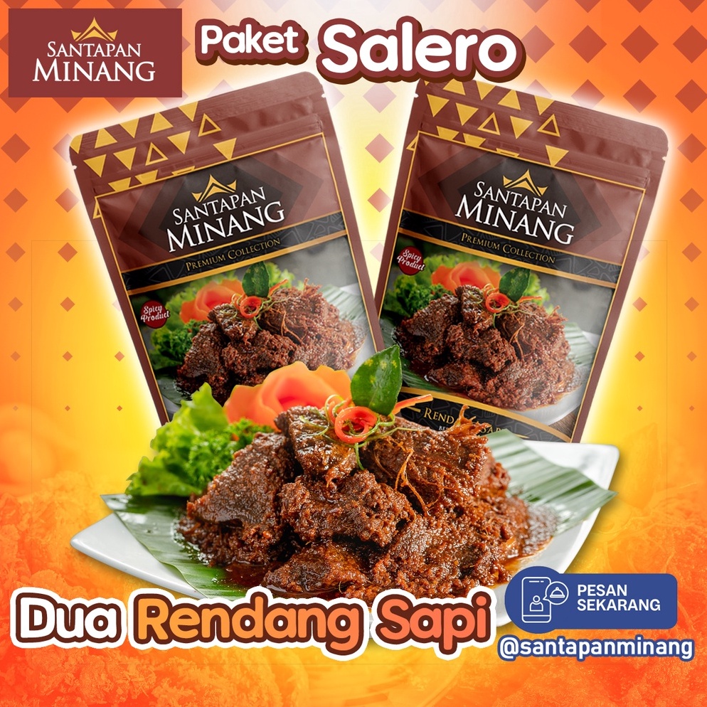 Jual PAKET LENGKAP Paket Salero Dua Rendang Daging Sapi Santapan Minang ...