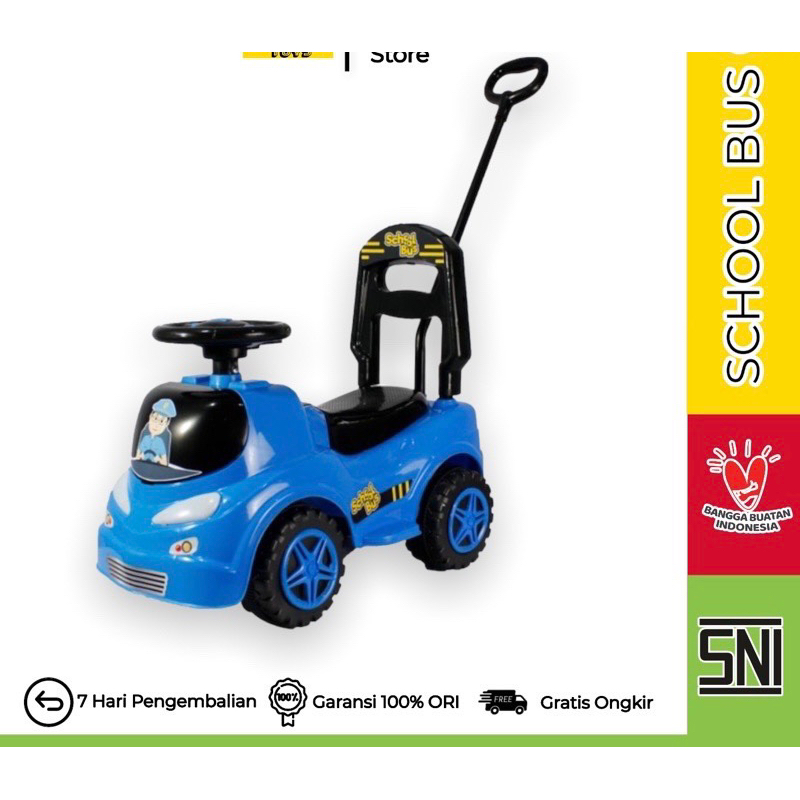 Jual mobil dorong anak yotta school bus safety belt mainan mobil ...