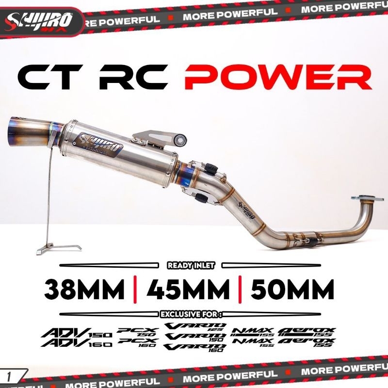 Jual Knalpot SHIJIRO Type CT RC Power Aerox N max Lexi Vario 125 Vario ...