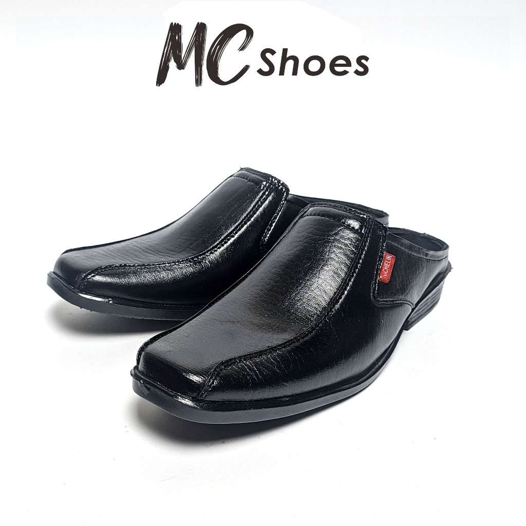 Jual SEPATU KERJA SLOP HITAM CASUAL SEPATU BUSTONG PANTOFEL PRIA GAYA ...