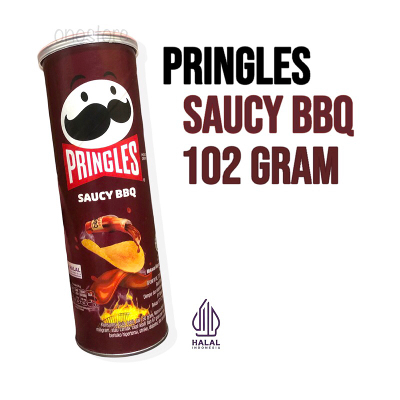 Jual Pringles Potato Crispy 102 Gram Saucy BBQ | Shopee Indonesia