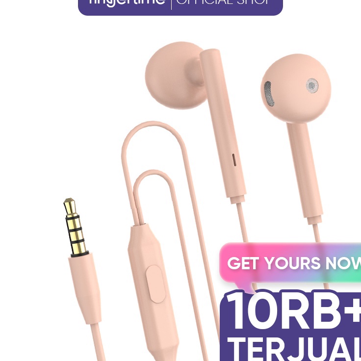 Jual Fingertime Earphone Macaron Headset 35mm Builtin Microphone S5 k ...