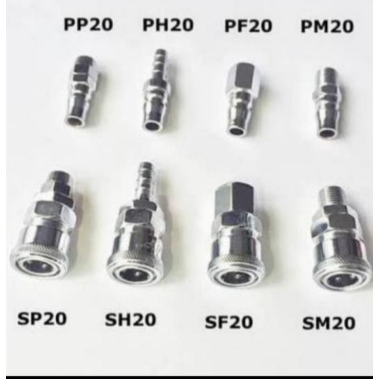 Jual Sambungan Selang Kompresor Angin Quick Coupler Adapter Plug Soket ...