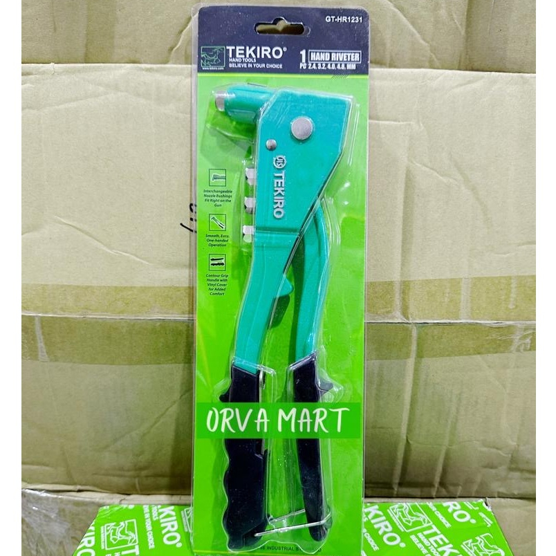 Jual Tekiro Hand Riverter Hijau / Tang Tangan Paku Rivet GT-HR1231 ...
