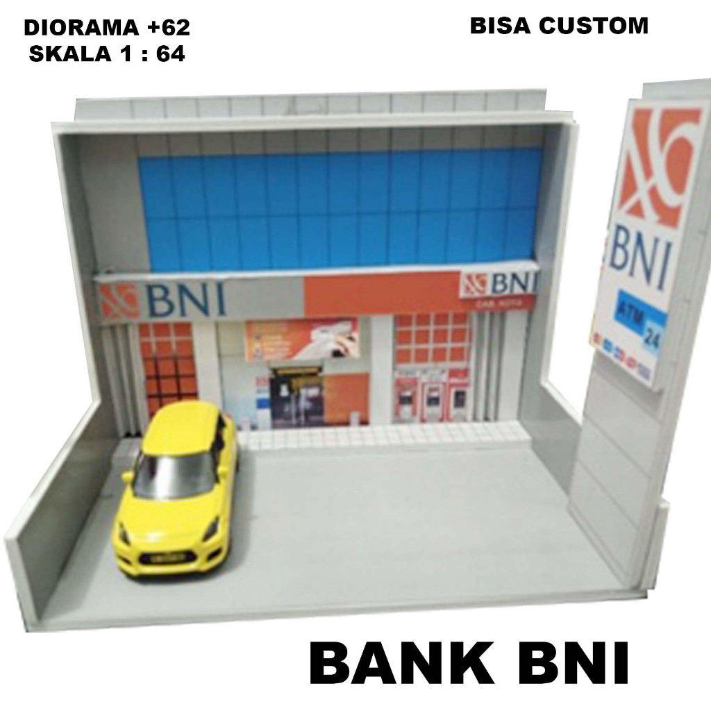 Jual DIORAMA / MINIATUR BANK BNI SKALA 64 BAHAN FULL PVC BOARD | Shopee ...