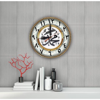 Jual Jam dinding Khaligrafi islami allah Muhammad / Hiasan ruang tamu ...