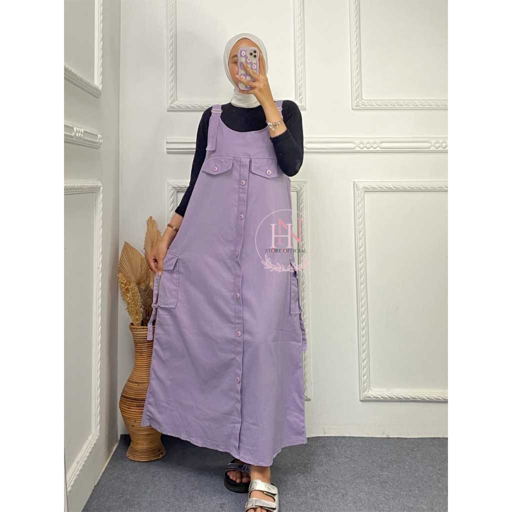 Jual Jean overall Cargo Wanita Inara Overall Button Rok Wanita Katun ...