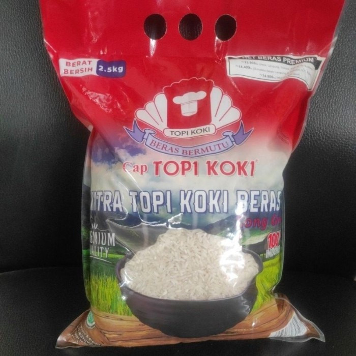 Jual Beras Topi Koki Long Grain Premium 2,5 Kg | Shopee Indonesia