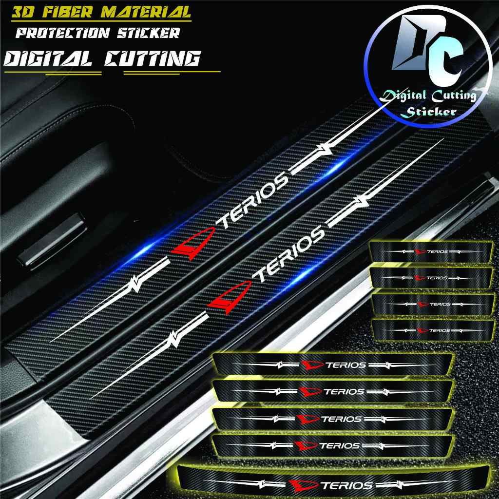 Jual STICKER SILL PLATE KARBON 3D MOBIL DAIHATSU TERIOS STICKER CARBON ...
