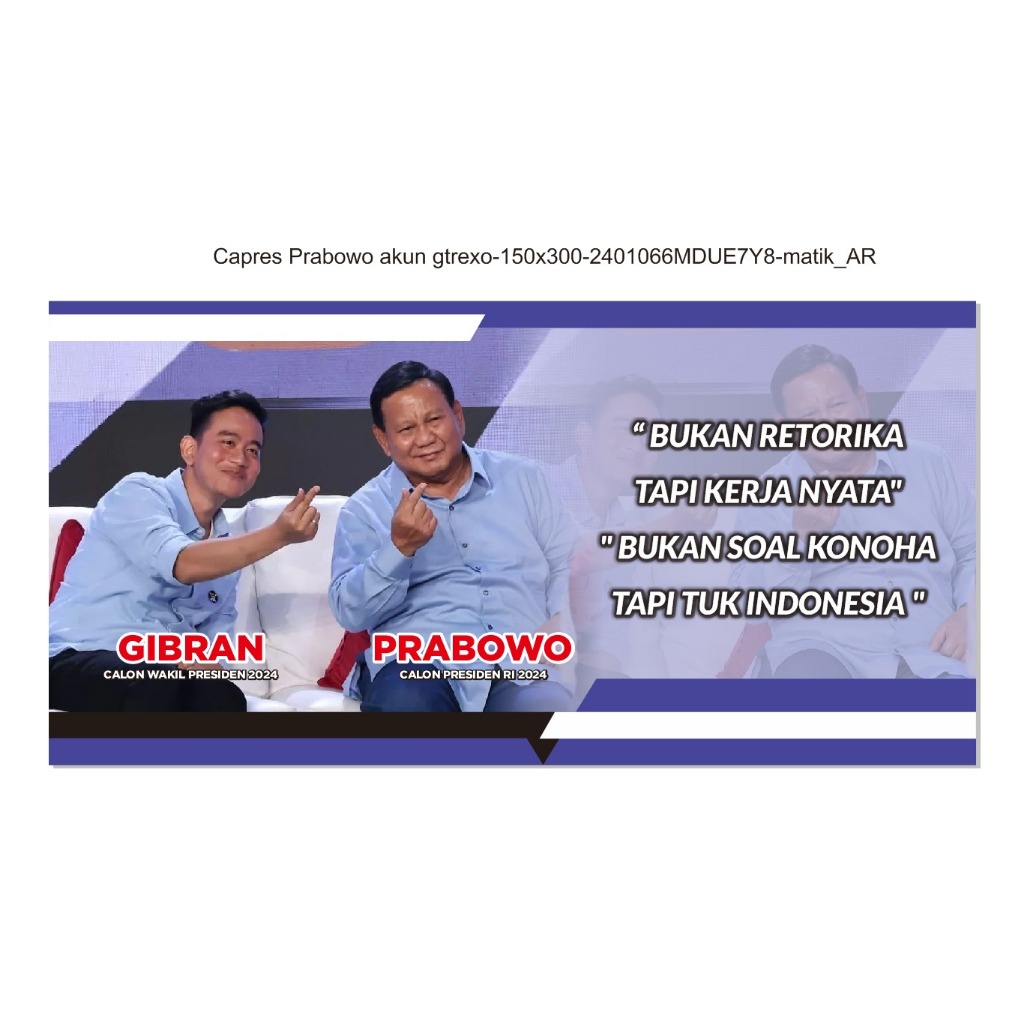 Jual Baliho Capres Prabowo Gibran 2 x 3 m | Baliho Capres dan Cawapres ...