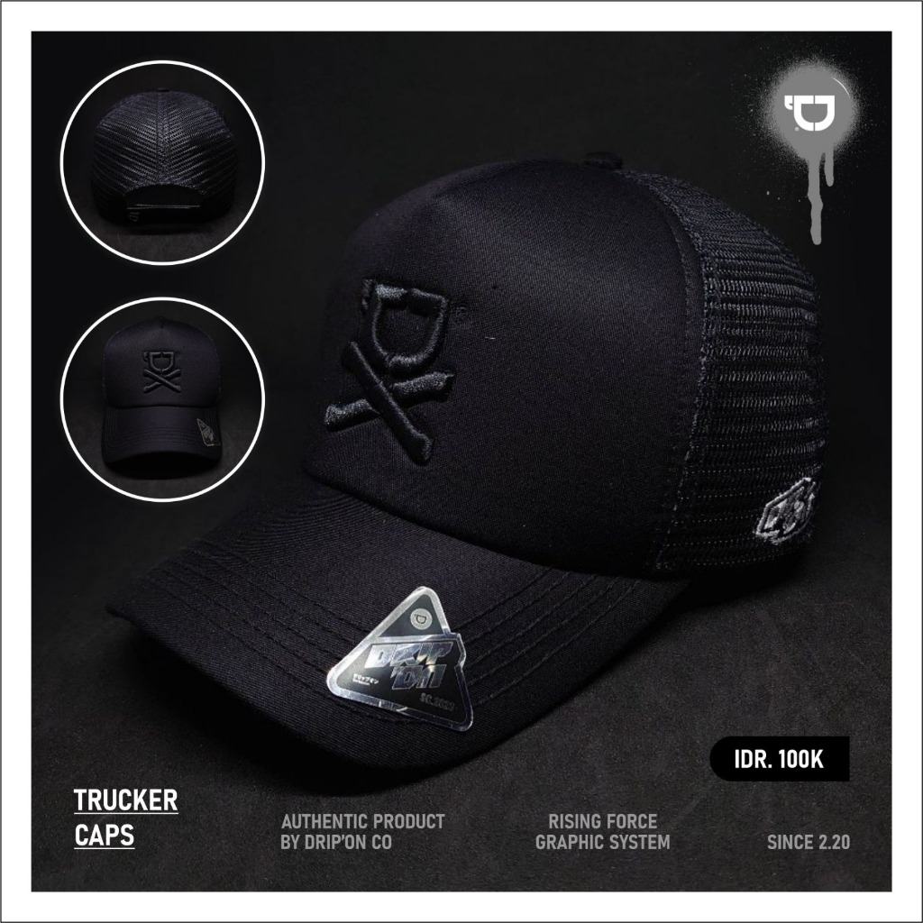 Jual Drip On Topi Trucker Jaring Pria Dewasa Original DO002 | Shopee ...