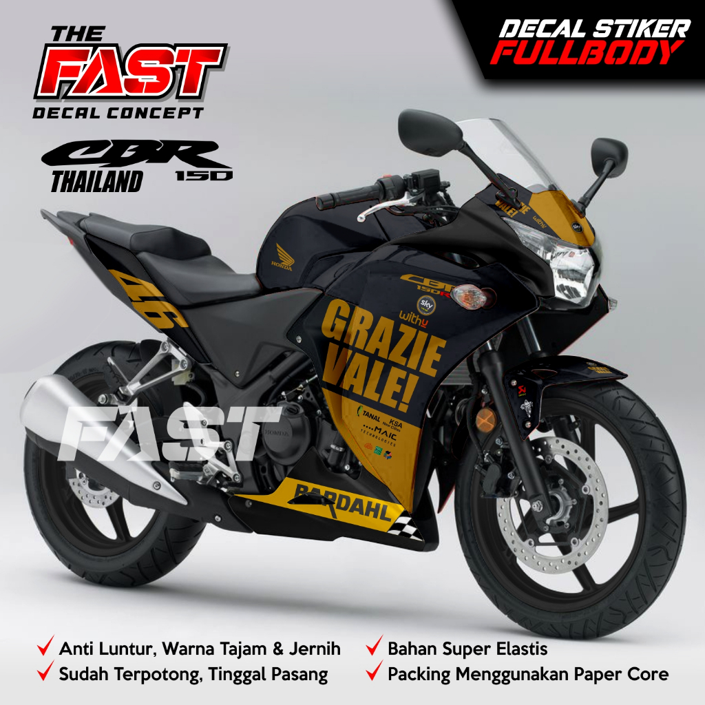 Jual cbu thailand Stiker ori fullbody 150/250 Grazie Vale Lis variasi TERBARU | Shopee Indonesia