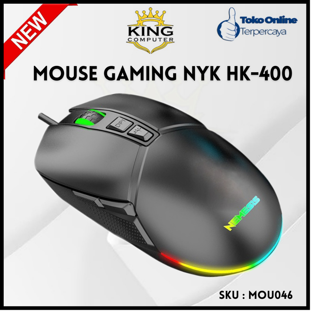 Jual MOUSE GAMING RGB NYK NEMESIS HK-400 Grimlock BLACK | Shopee Indonesia