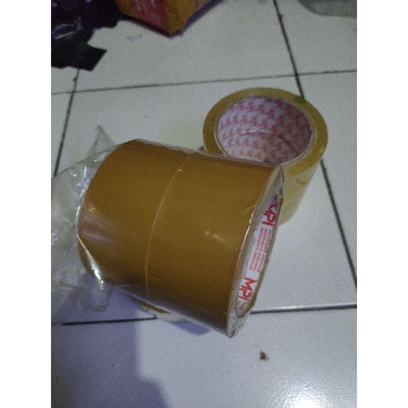 Jual Lakban bening lakban coklat 45 mm x 100 yard merk random | Shopee ...