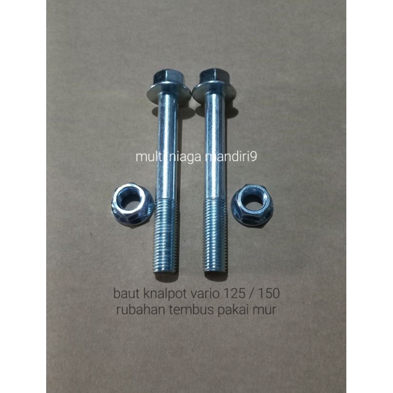 Jual ( 1set 2pcs ) baut rubahan untuk tahanan knalpot vario 125 150 FI ...