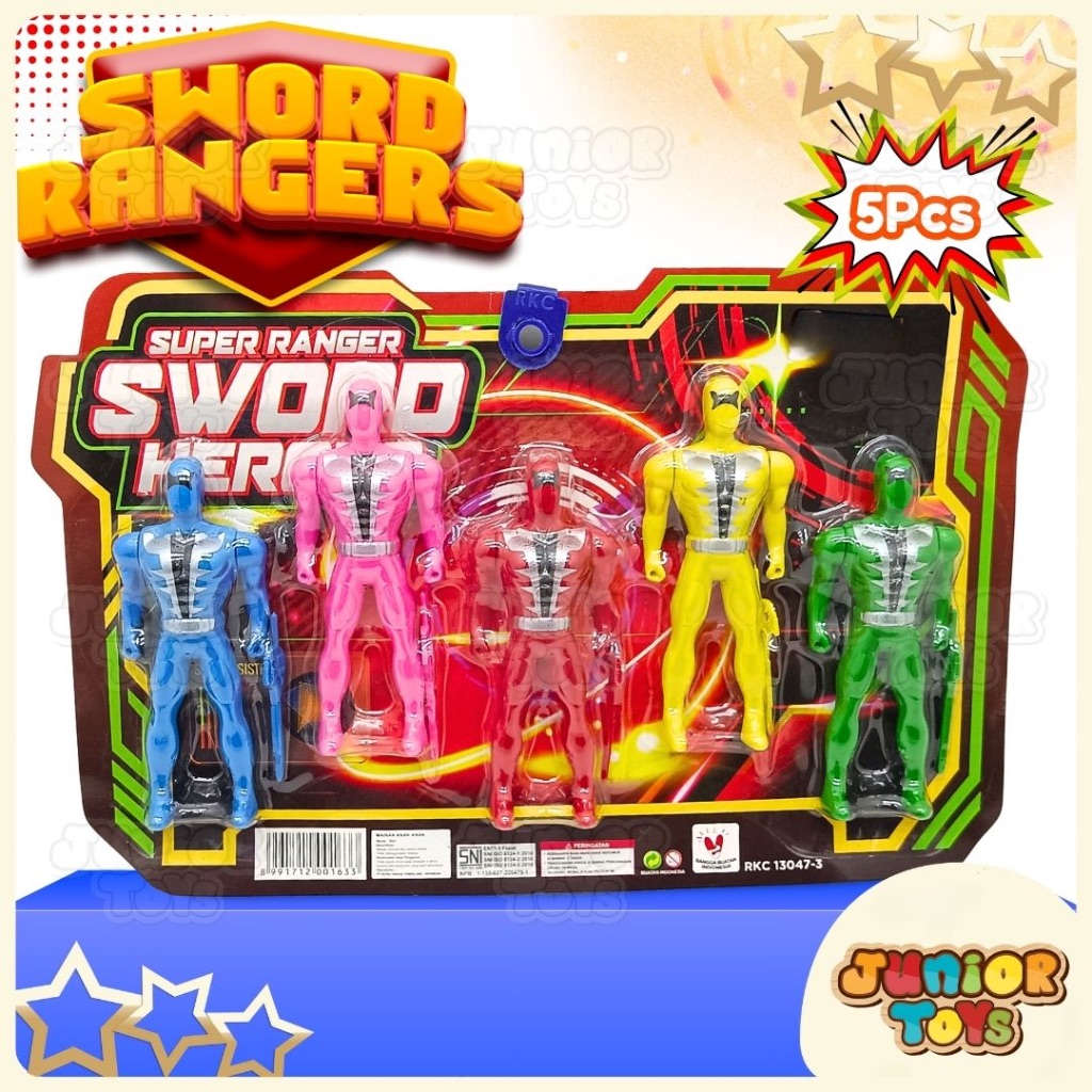 Jual Mainan Robot Robotan Power Ranger Hero Set 5 Pcs Figure Toys ...