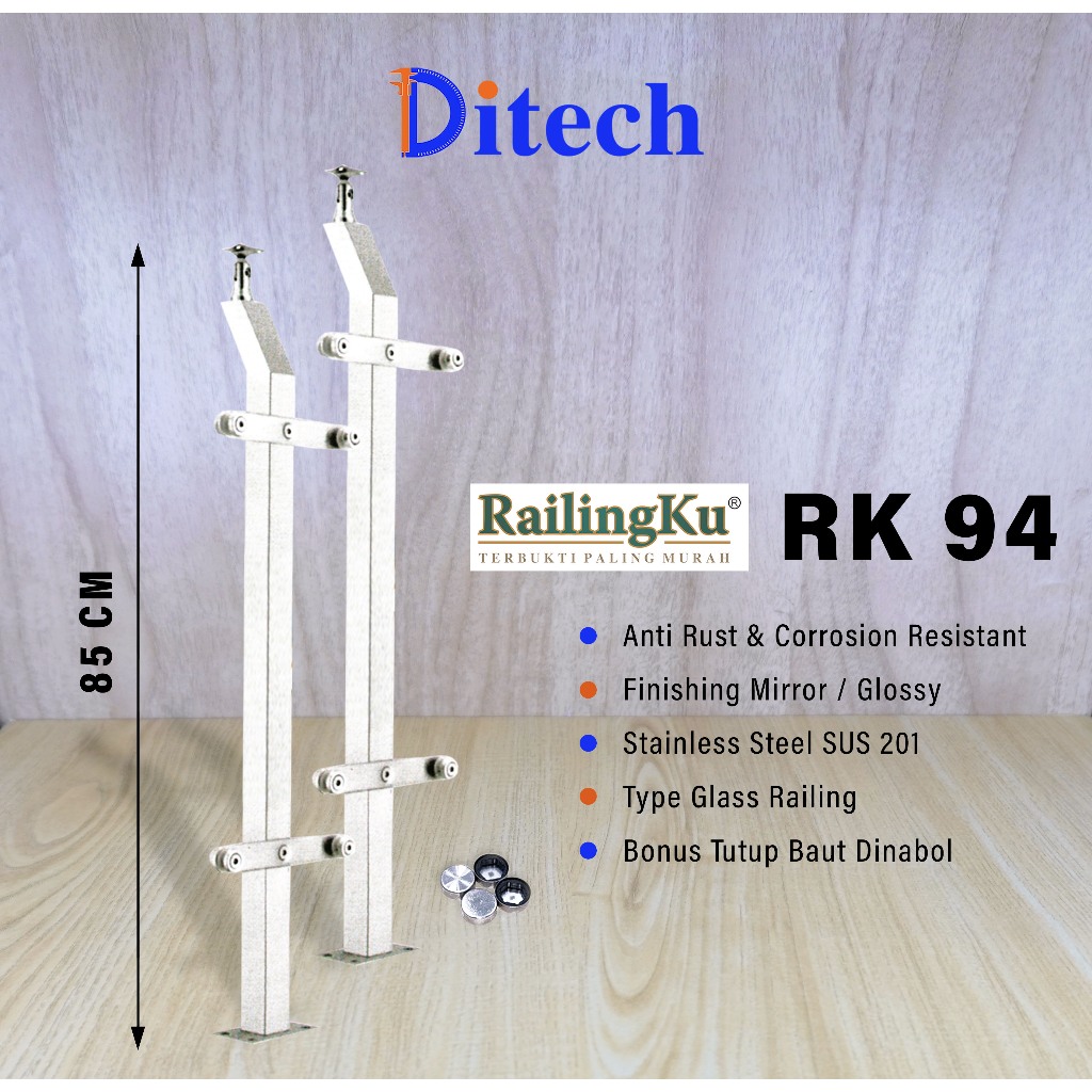 Jual RailingKu - Railing Tangga FULL STAINLESS - "BERAT 2KG"/ Tiang ...