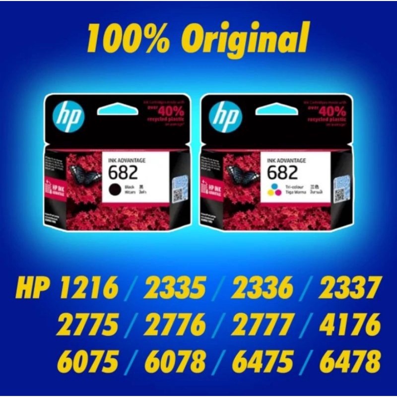 Jual Tinta HP 682 Black/Color Original Ink Cartridge | Shopee Indonesia