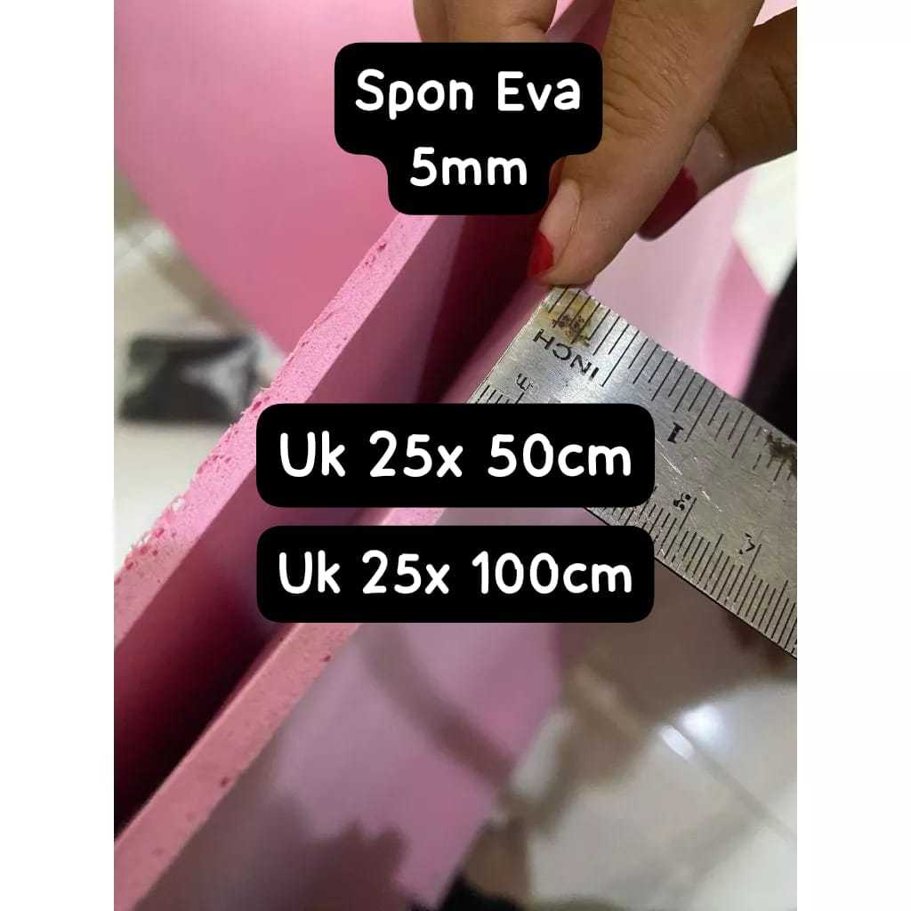 Jual spons Eva ukuran 25cm x 50cm / 25 cm x 100cm tebal 5mm kreasi ...