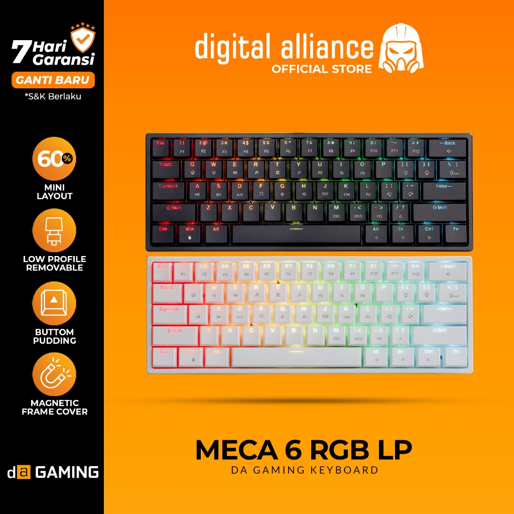 Jual Digital Alliance Keyboard Gaming Meca 6 RGB Low Profile 60% ...